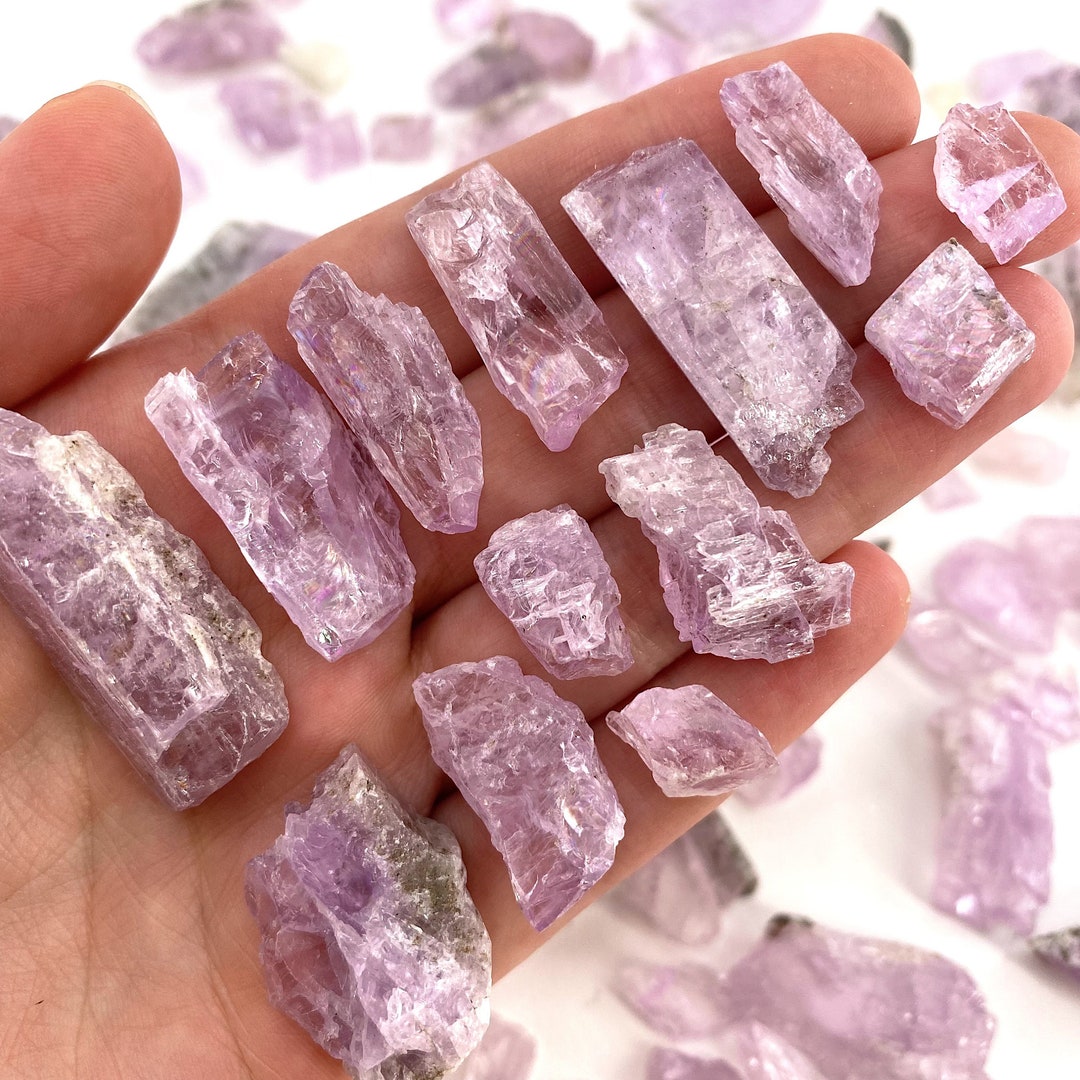 Lavender Kunzite Crystal | Natural Raw Pink Mineral Specimen - Etsy