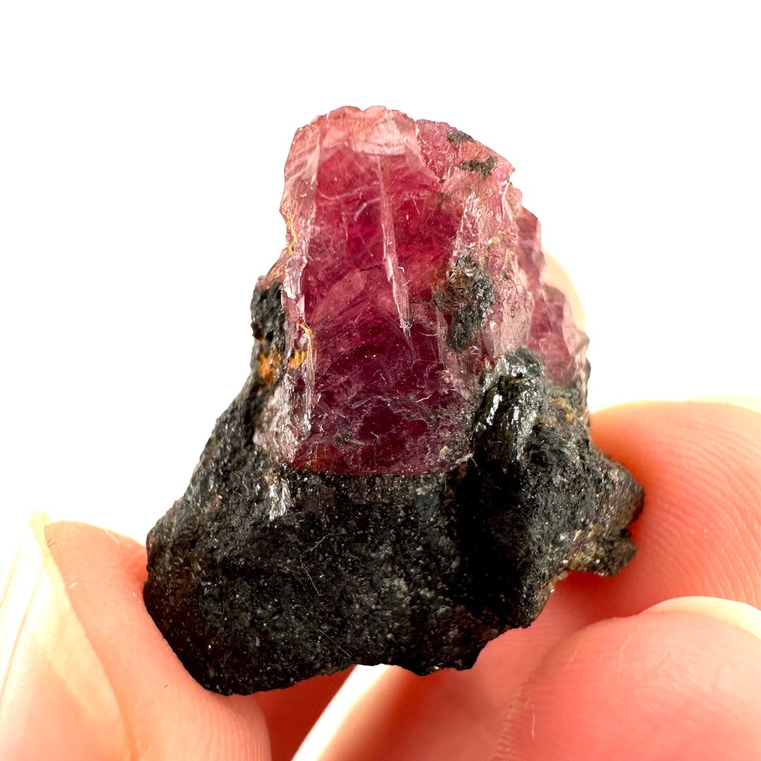 Natural Ruby in Matrix tanzania Natural Red Ruby Red - Etsy