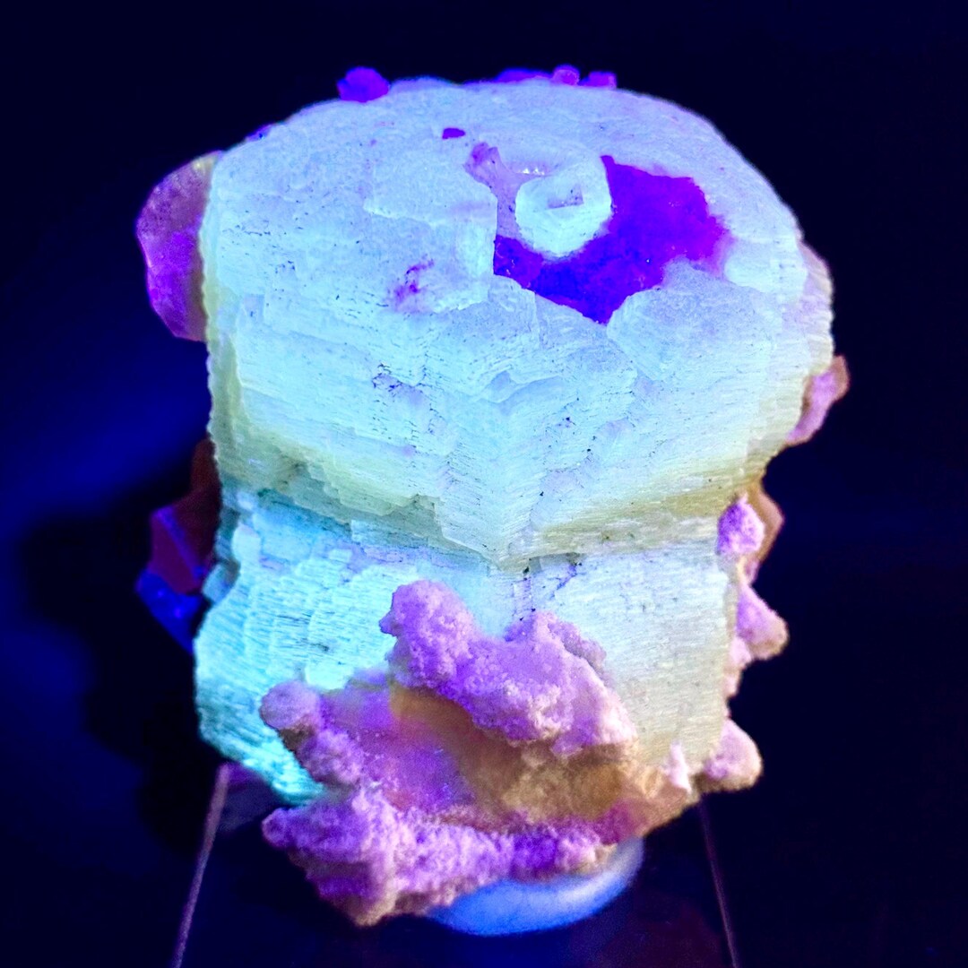Witherite W/ Calcite | Uv-reactive Crystal, Fluorescent Mineral ...