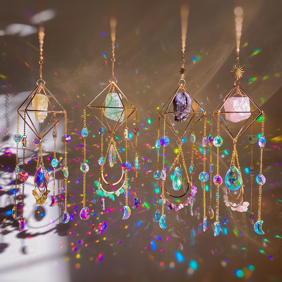 Crystal Suncatcher, Gemstone Suncatcher, Sun Catcher, Rainbow Maker ...