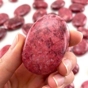 Rare Thulite Palm Stone norway Pink Thulite, Red Thulite, Thulite, Crystal Palm Stone - Etsy