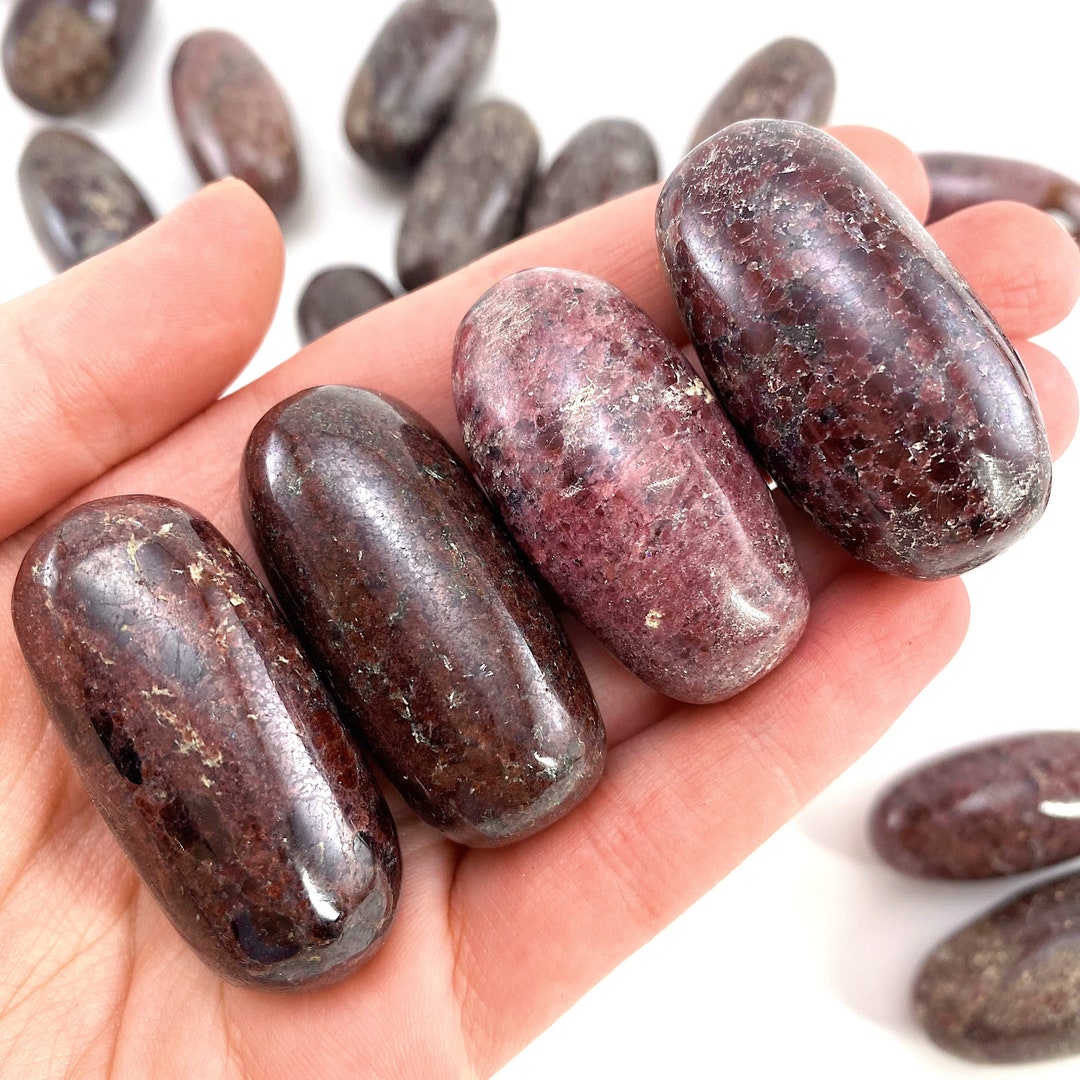 ONE Polished Garnet, Red Garnet, Tumbled Garnet, Garnet Palm Stone - Etsy
