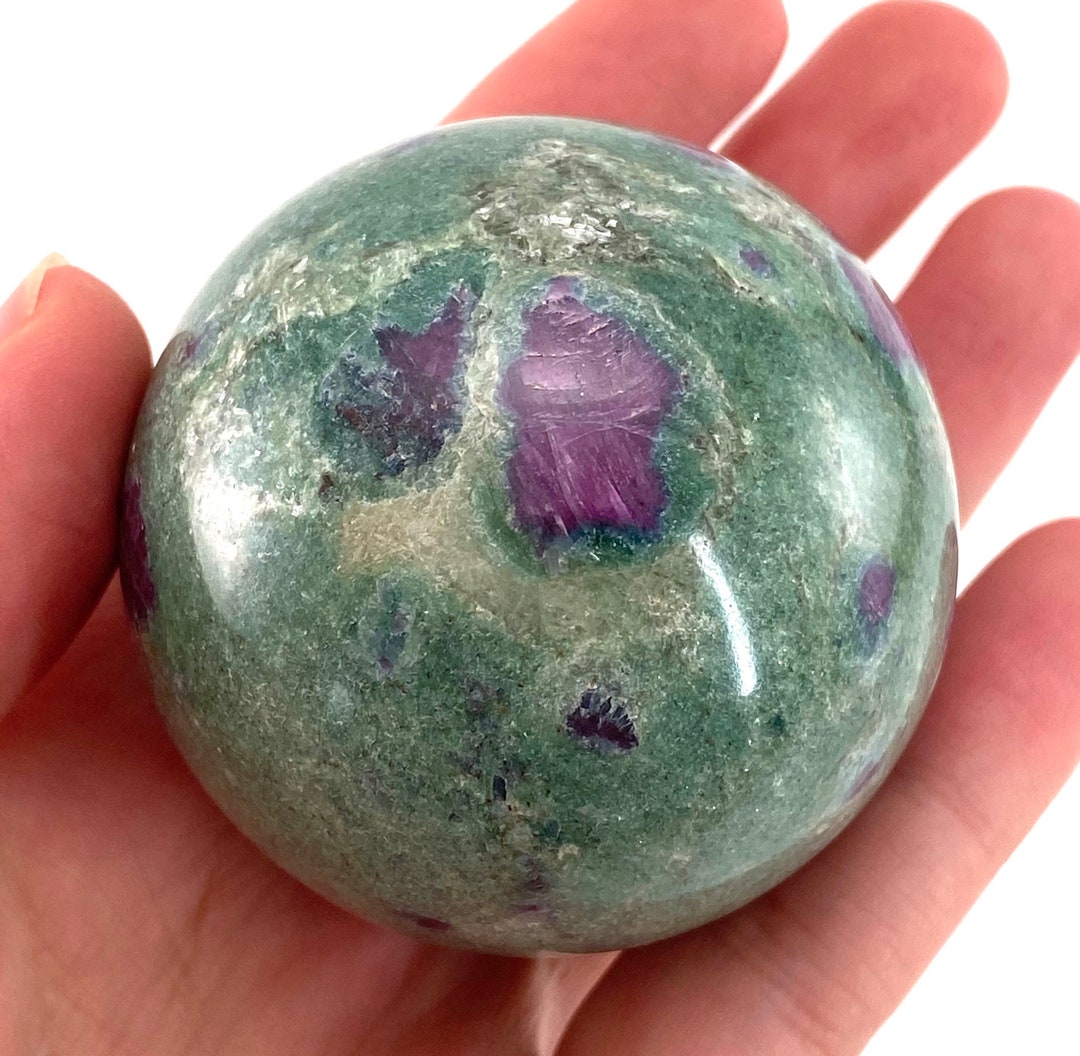 Ruby in Fuchsite Sphere (UV Reactive) | Ruby Fuchsite Crystal Ball ...