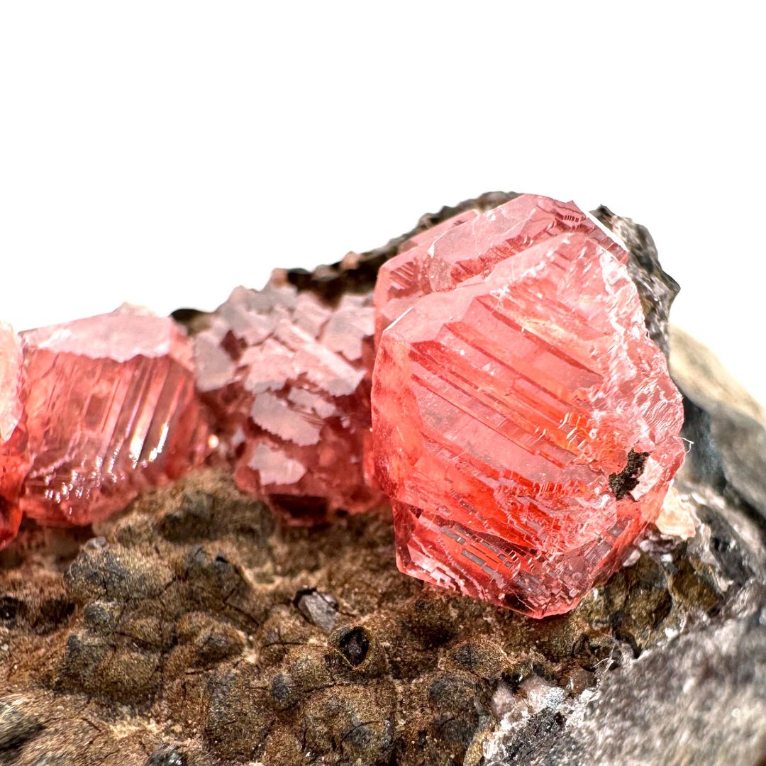 Rhodochrosite on Matrix (peru) | Rhodochrosite Crystal, Rare Crystals ...