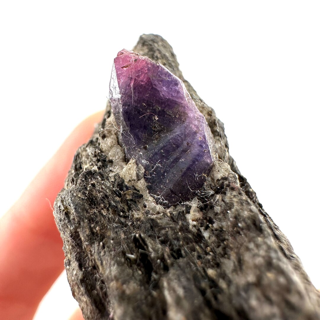 Sapphire on Matrix (madagascar) | Natural Blue Sapphire, Purple ...