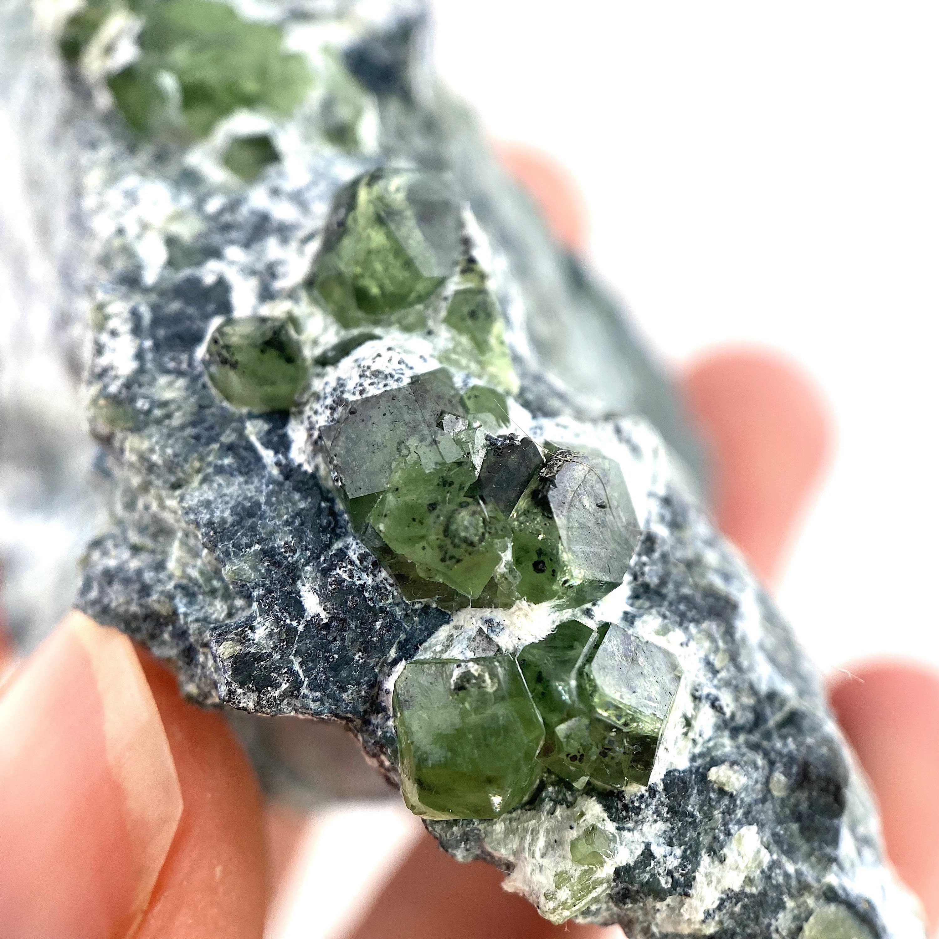 Demantoid Garnet on Matrix Pakistan green garnet raw | Etsy