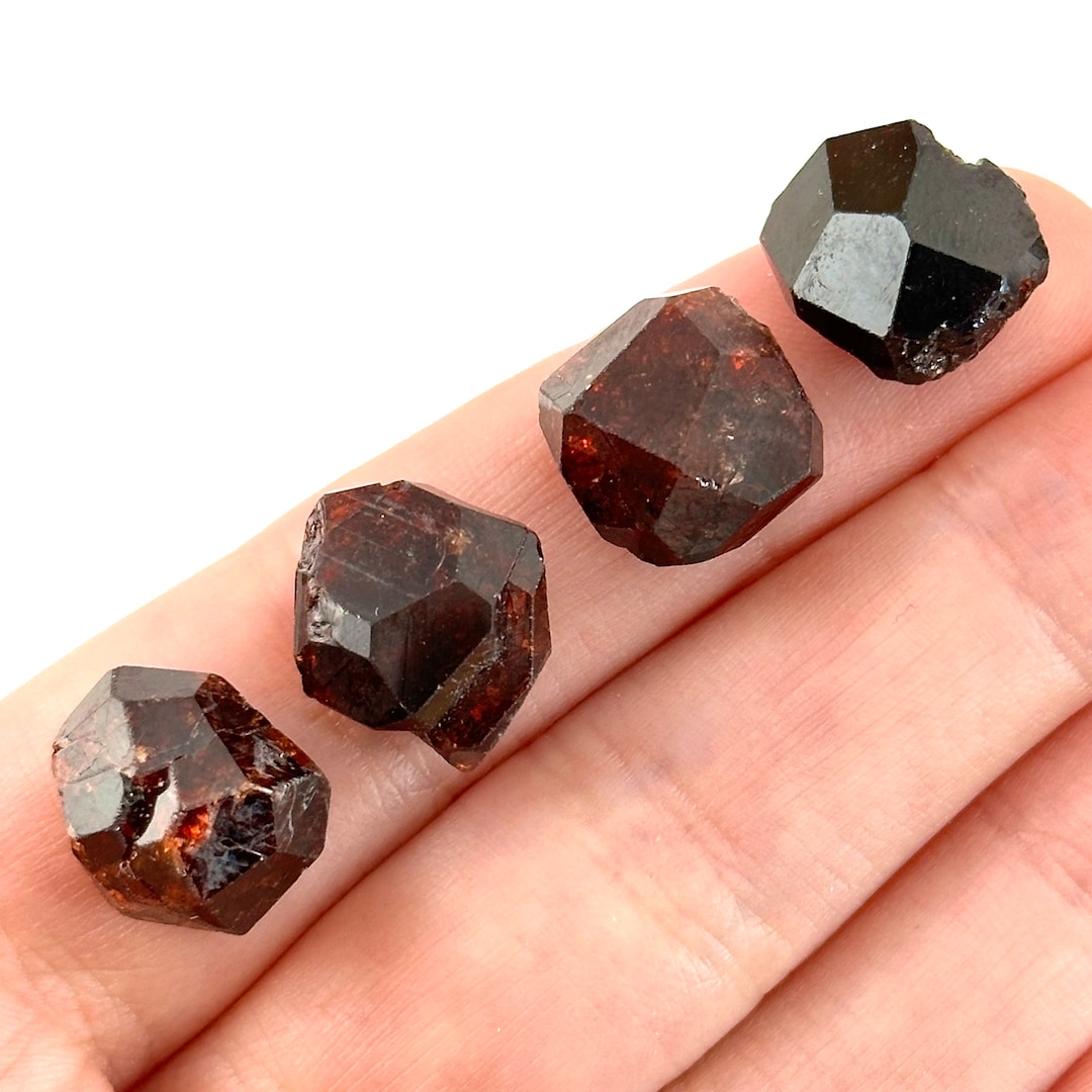 Spessartine Garnet | Raw Red Garnet Crystal, Natural Mineral Specimen ...