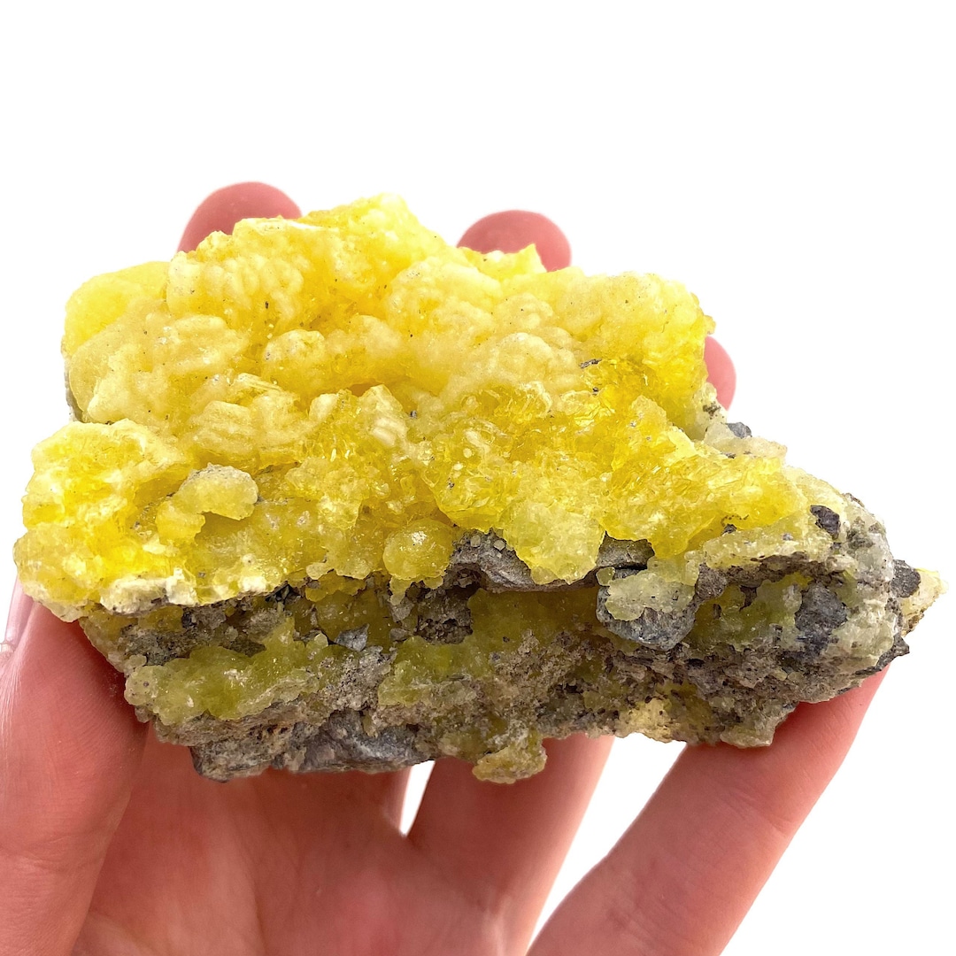 High Grade Yellow Brucite (pakistan), Yellow Brucite Specimen, Raw ...
