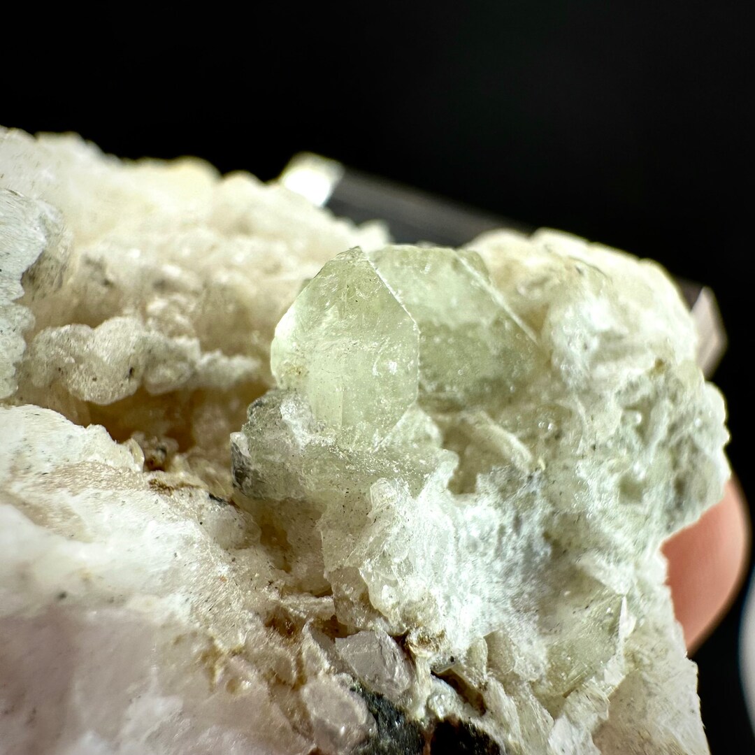Rare! Herderite on Albite (pakistan) | Green Herderite Crystal, Natural ...