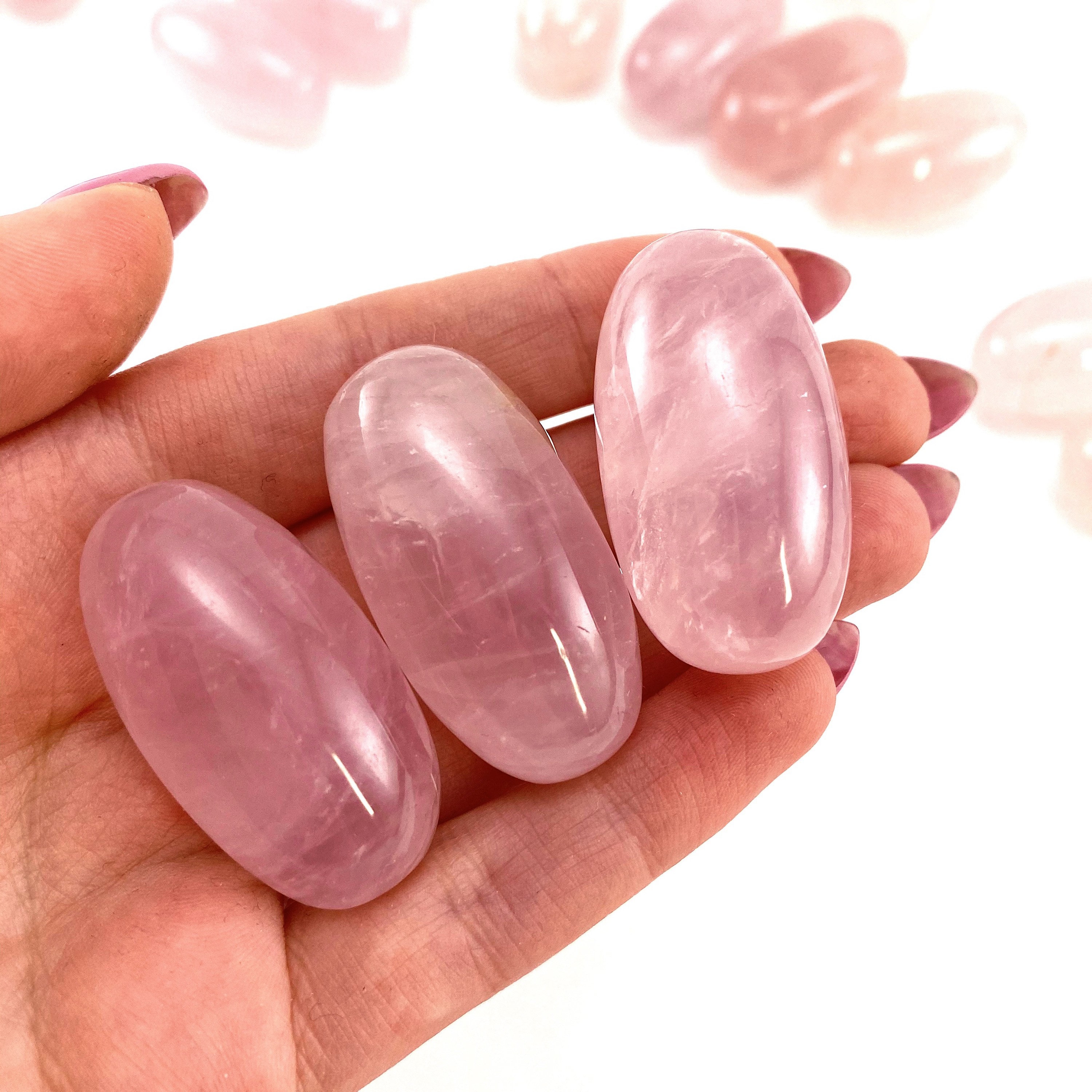 ONE Polished Rose Quartz natural rose quartz tumbled rose | Etsy