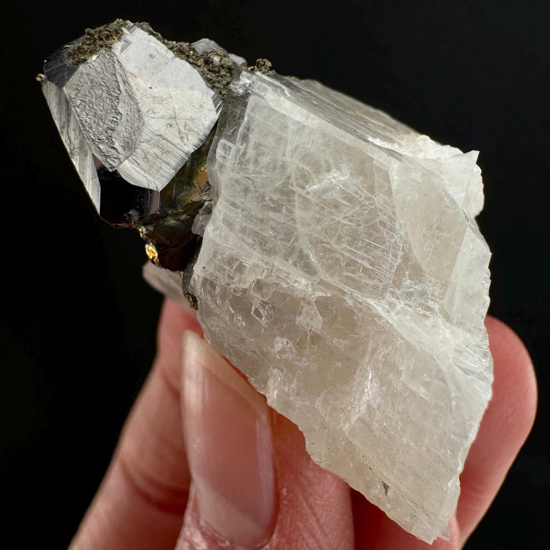 Rare Carrollite in Calcite Specimen DR Congo Carrollite Crystal ...