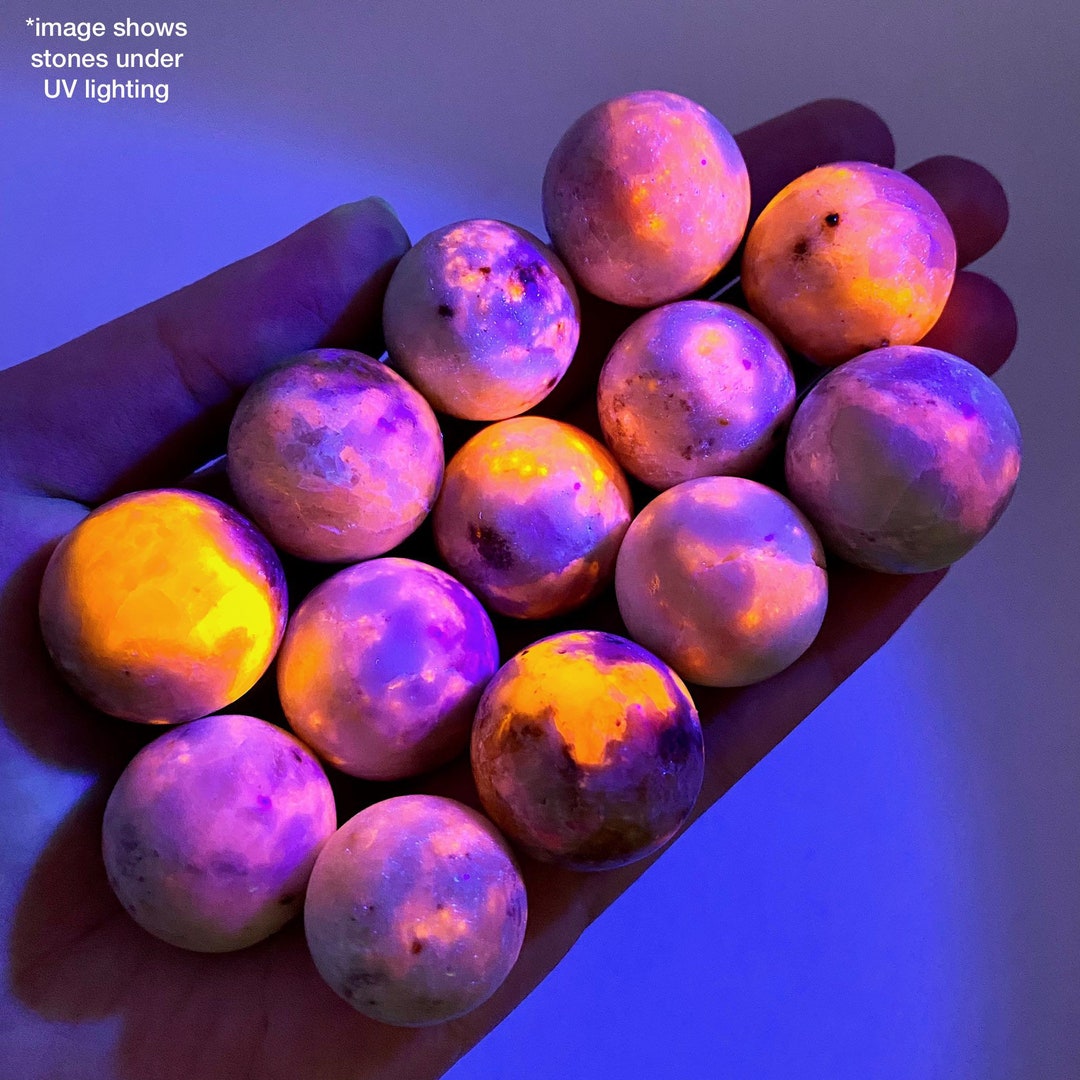 UV Reactive Hackmanite Sphere | Fluorescent Crystal Ball - Etsy