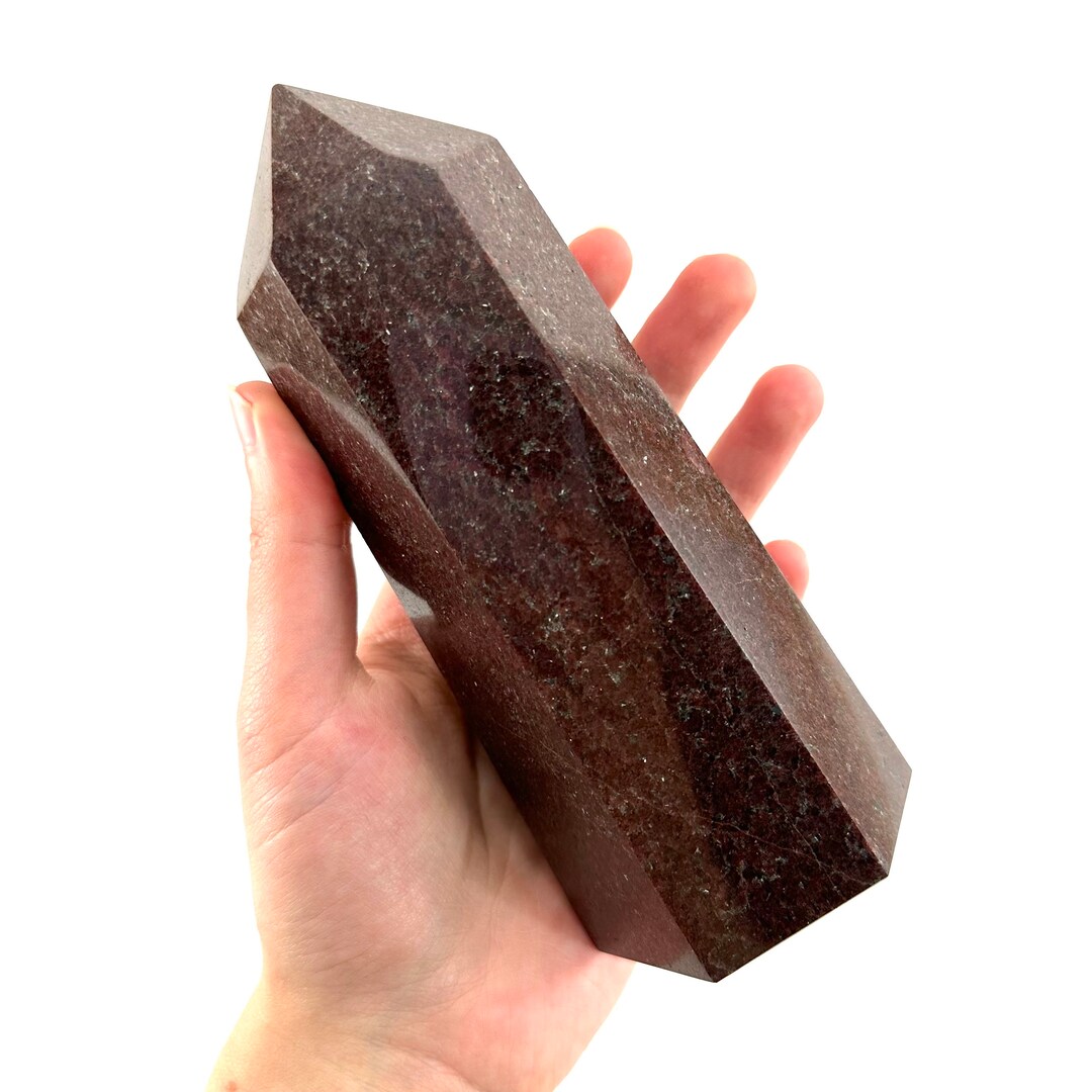 XL Garnet Point, Crystal Point, Garnet Tower, Red Garnet Crystal, Red ...