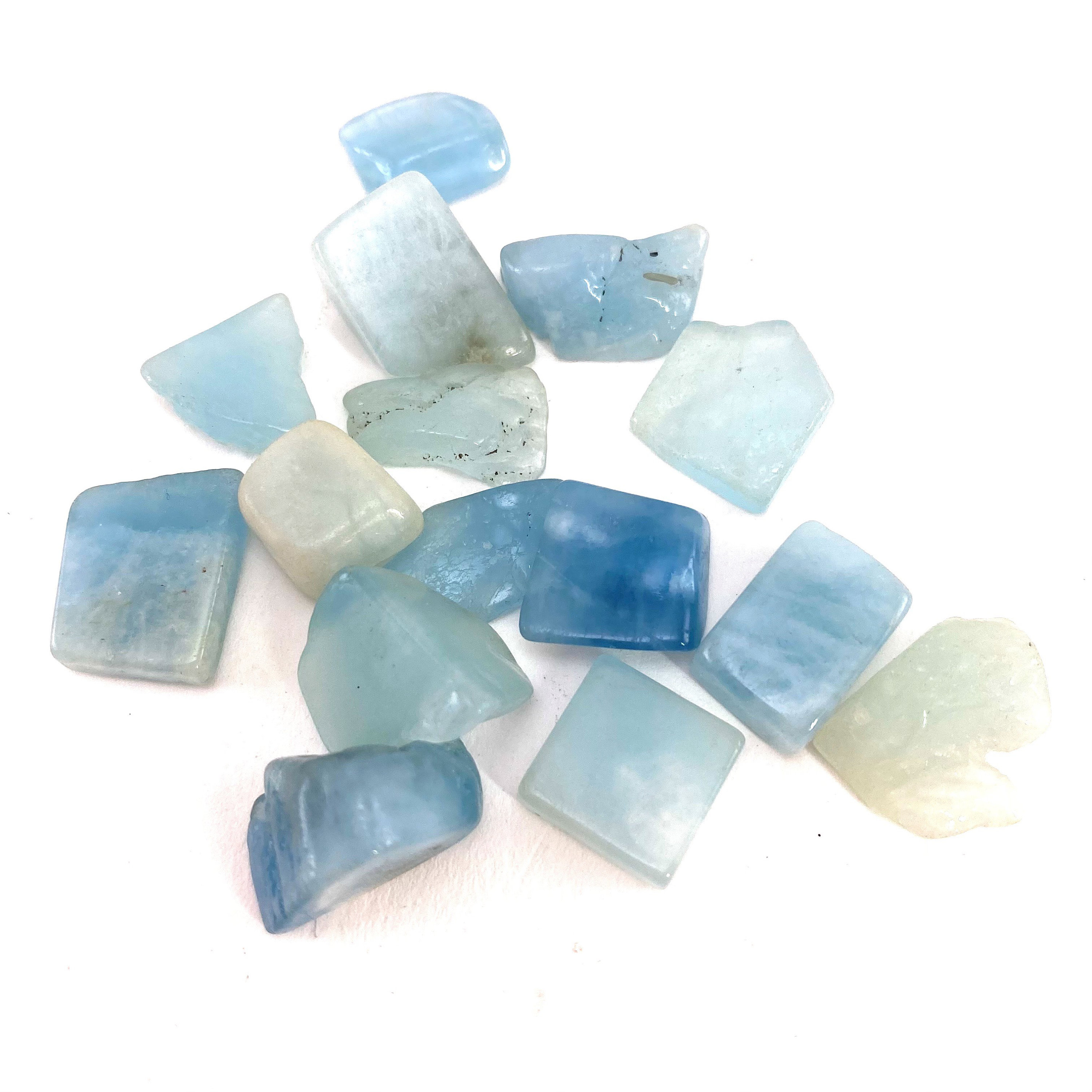 20g of Aquamarine Mini Tumbled Stones Tumbled Crystal | Etsy