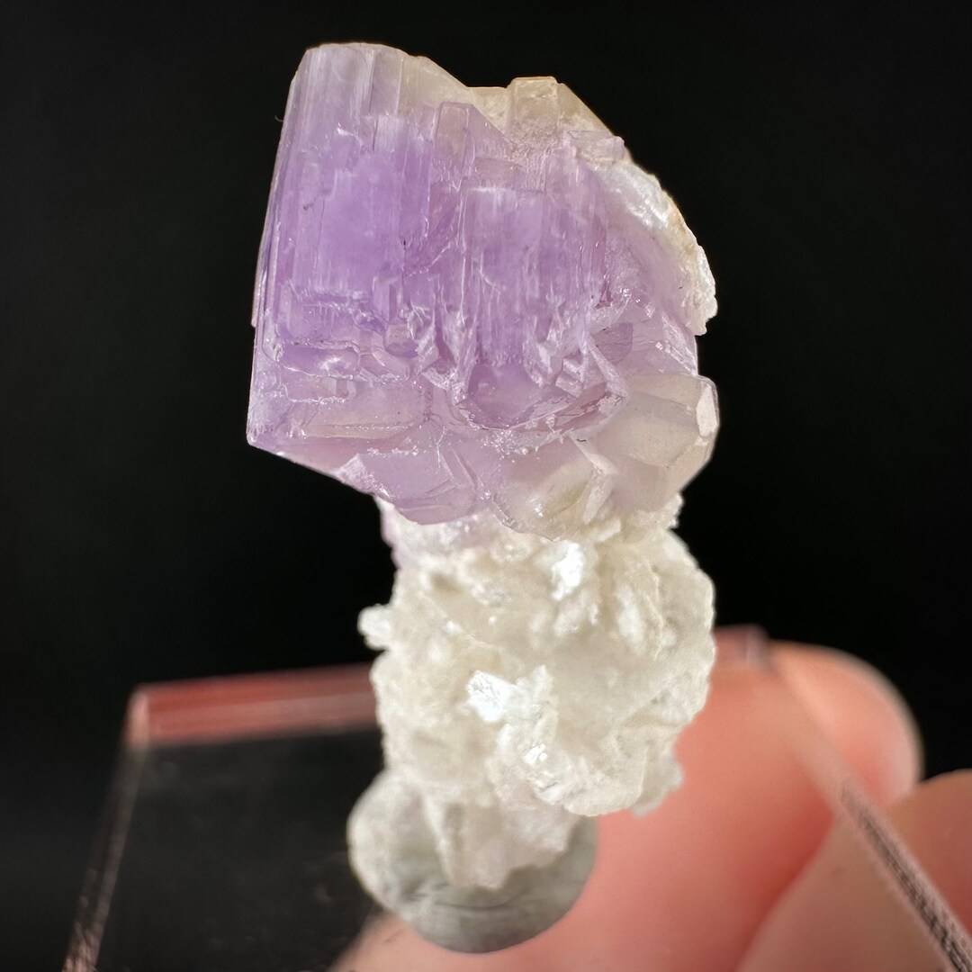 Purple Fluorapatite on Albite (afghanistan), Natural Purple Apatite ...