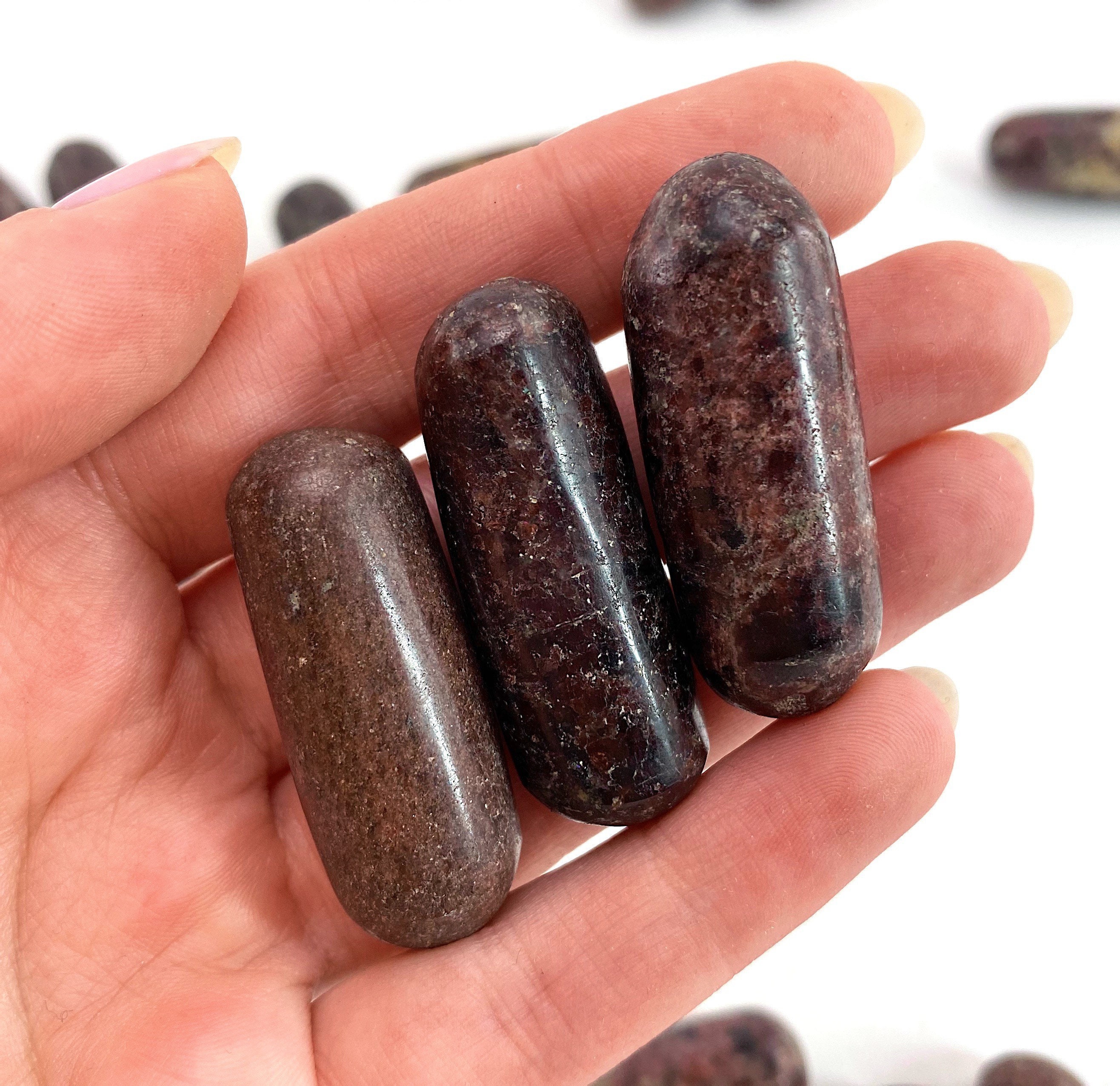 ONE Polished Garnet red garnet tumbled garnet garnet palm | Etsy