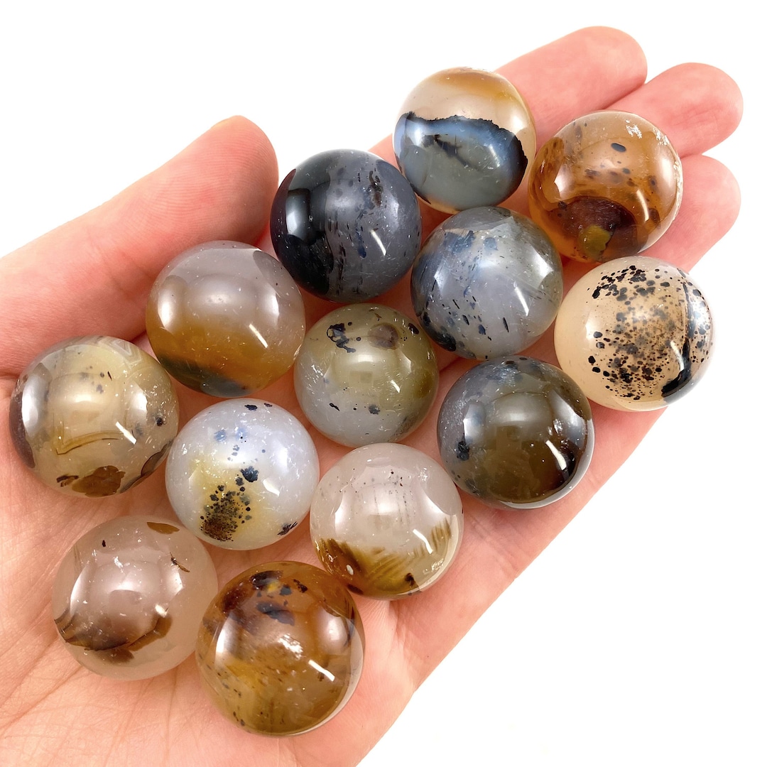 Dendritic Agate Sphere | Natural Crystal Ball (20mm) - Etsy