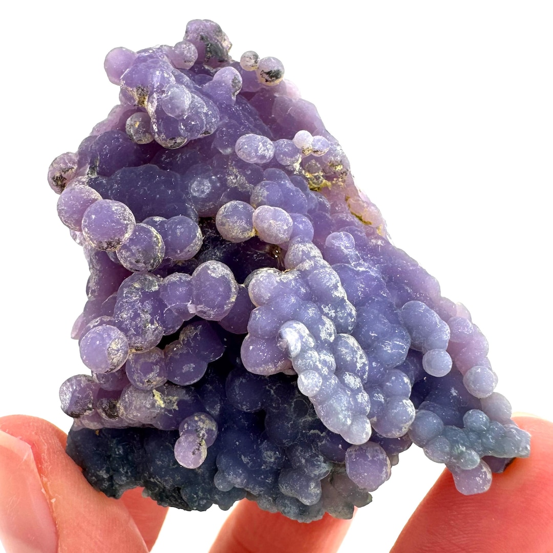 Grape Agate | Botryoidal Crystal Cluster, Purple Mineral Specimen From ...