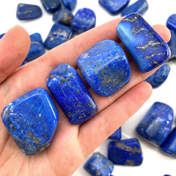 ONE Tumbled Lapis Lazuli Tumbled Stones Tumbled Crystal | Etsy