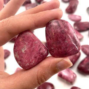 Rare ONE Thulite Tumble, Tumbled Stones, Tumbled Crystal, Tumbled ...