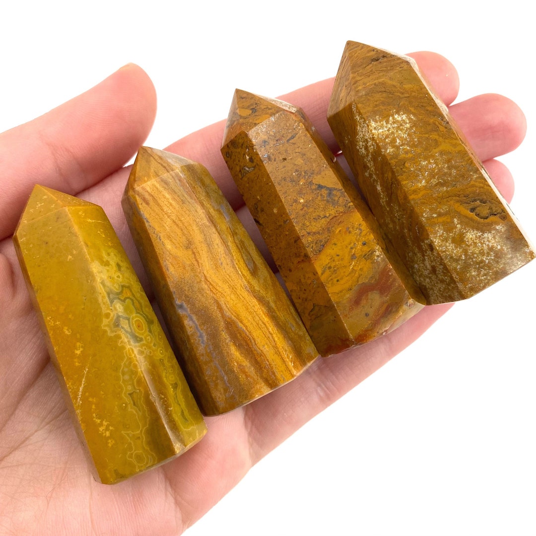 Yellow Jasper Point | Polished Natural Crystal Tower (solar Plexus ...