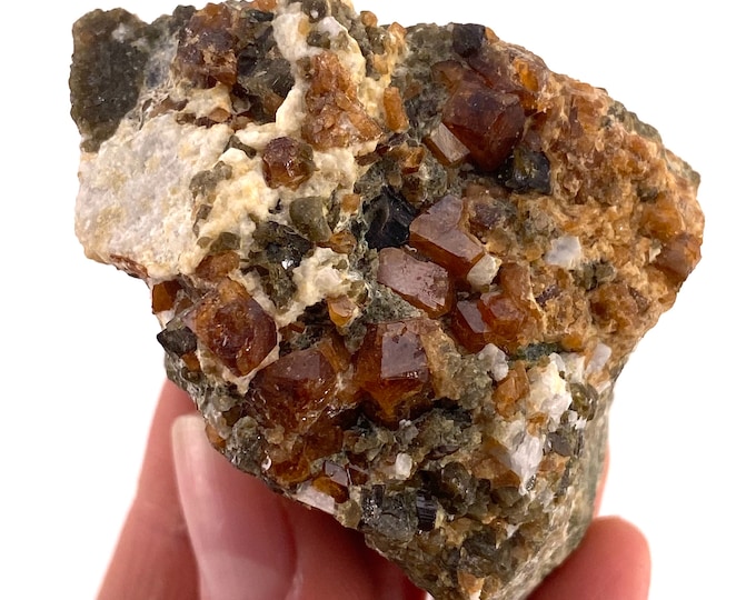 Spessartine Garnet (pakistan) | Raw Garnet Crystal, Garnet Crystal ...
