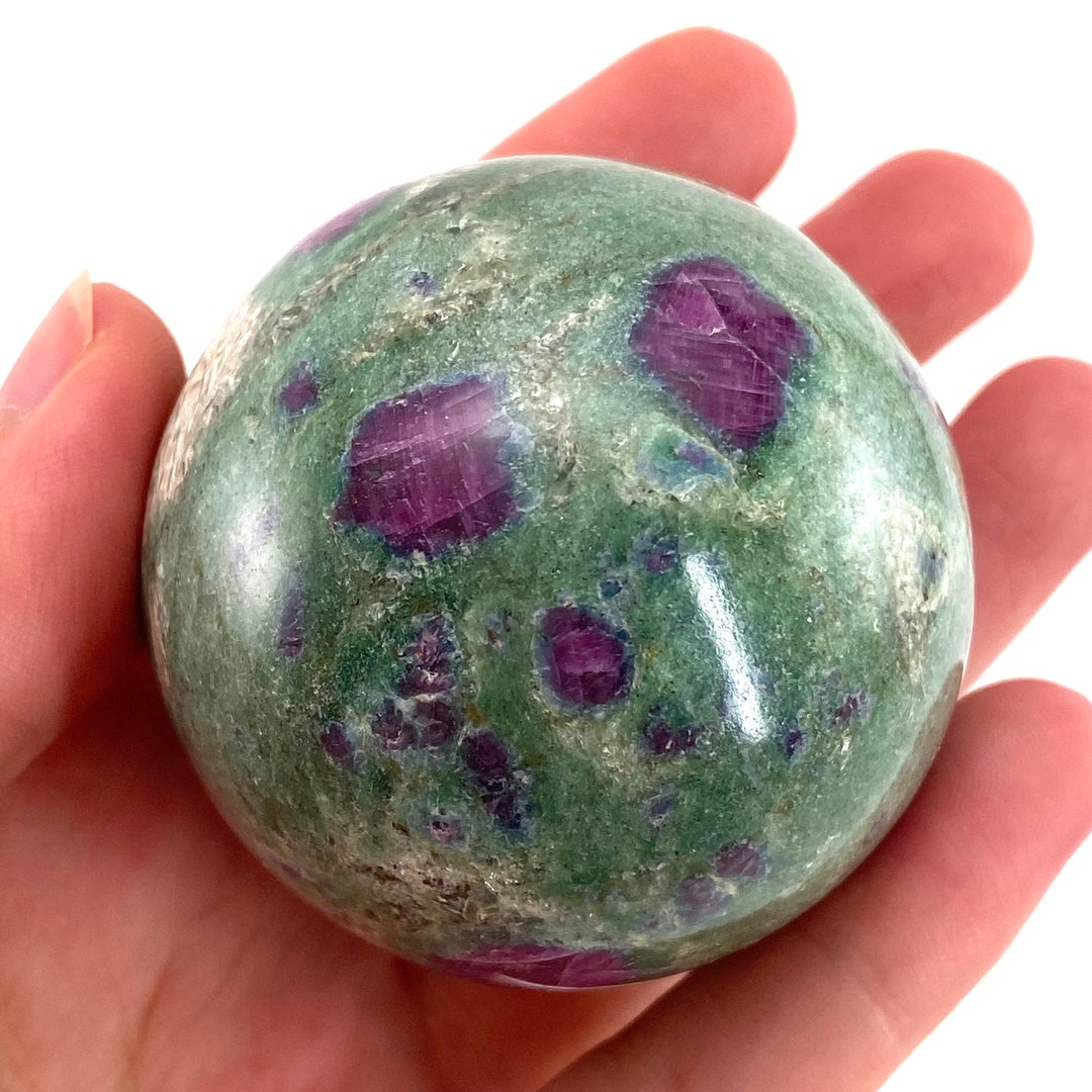 Ruby in Fuchsite Sphere (UV Reactive) | Ruby Fuchsite Crystal Ball ...