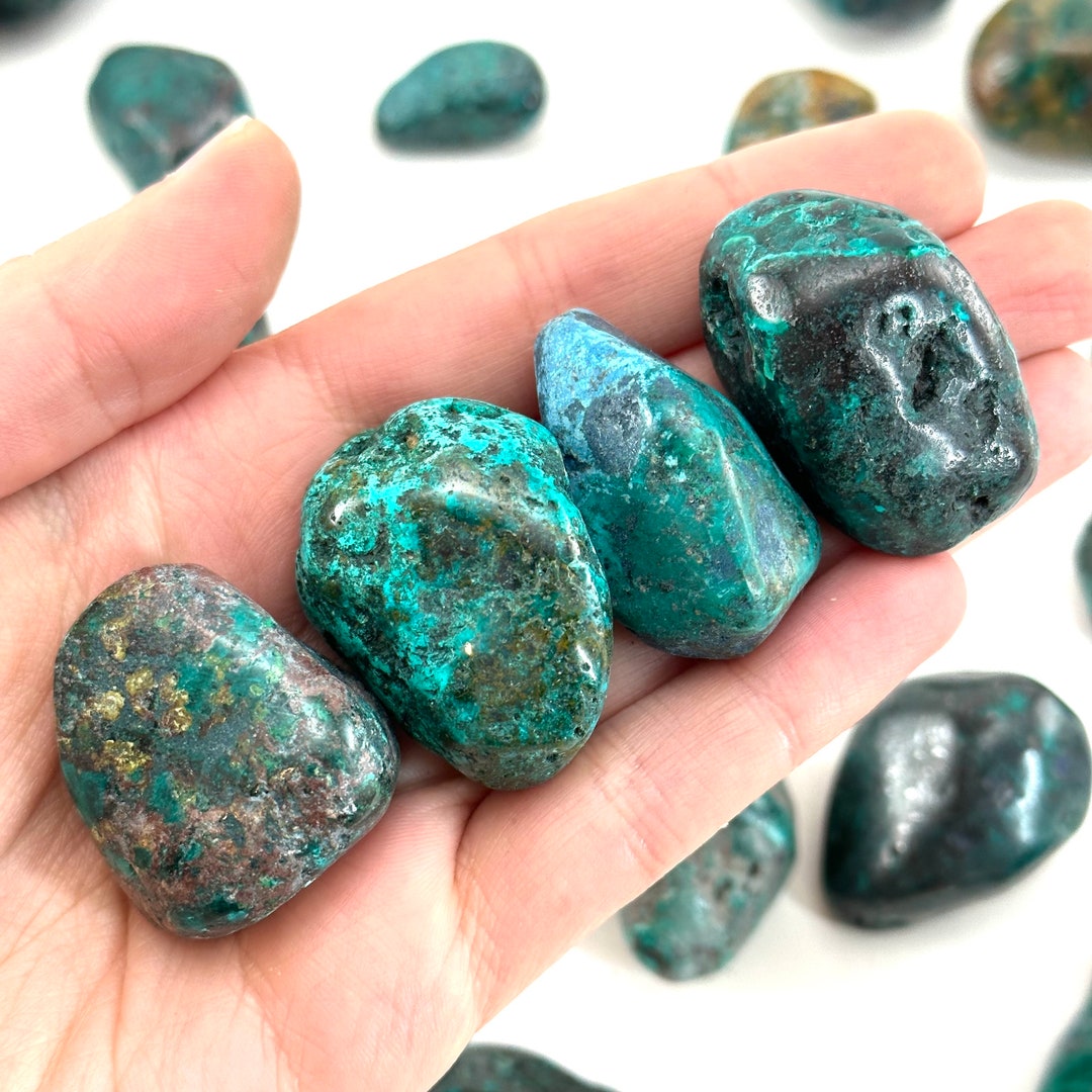 ONE Dioptase Tumble congo Tumbled Stones, Tumbled Dioptase, Tumbled ...
