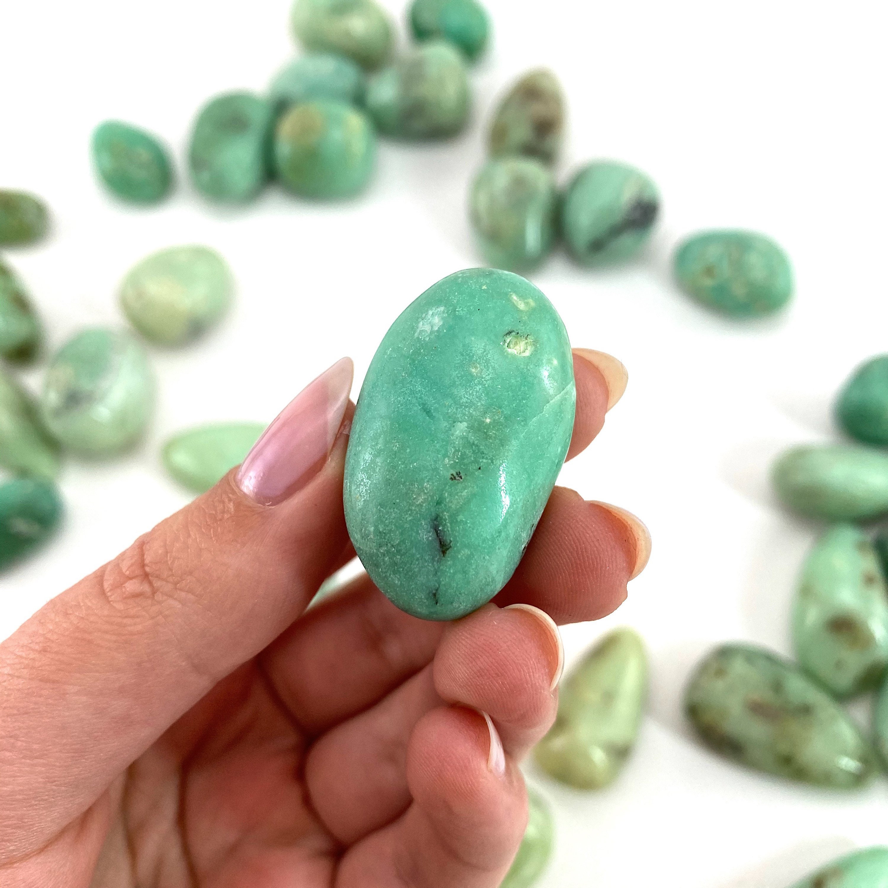 Rare Tumbled Gem Chrysoprase Green Chrysoprase Polished - Etsy Ireland