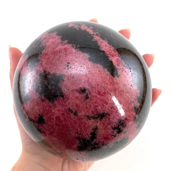 Rhodonite Sphere Rhodonite crystal ball polished Rhodonite | Etsy