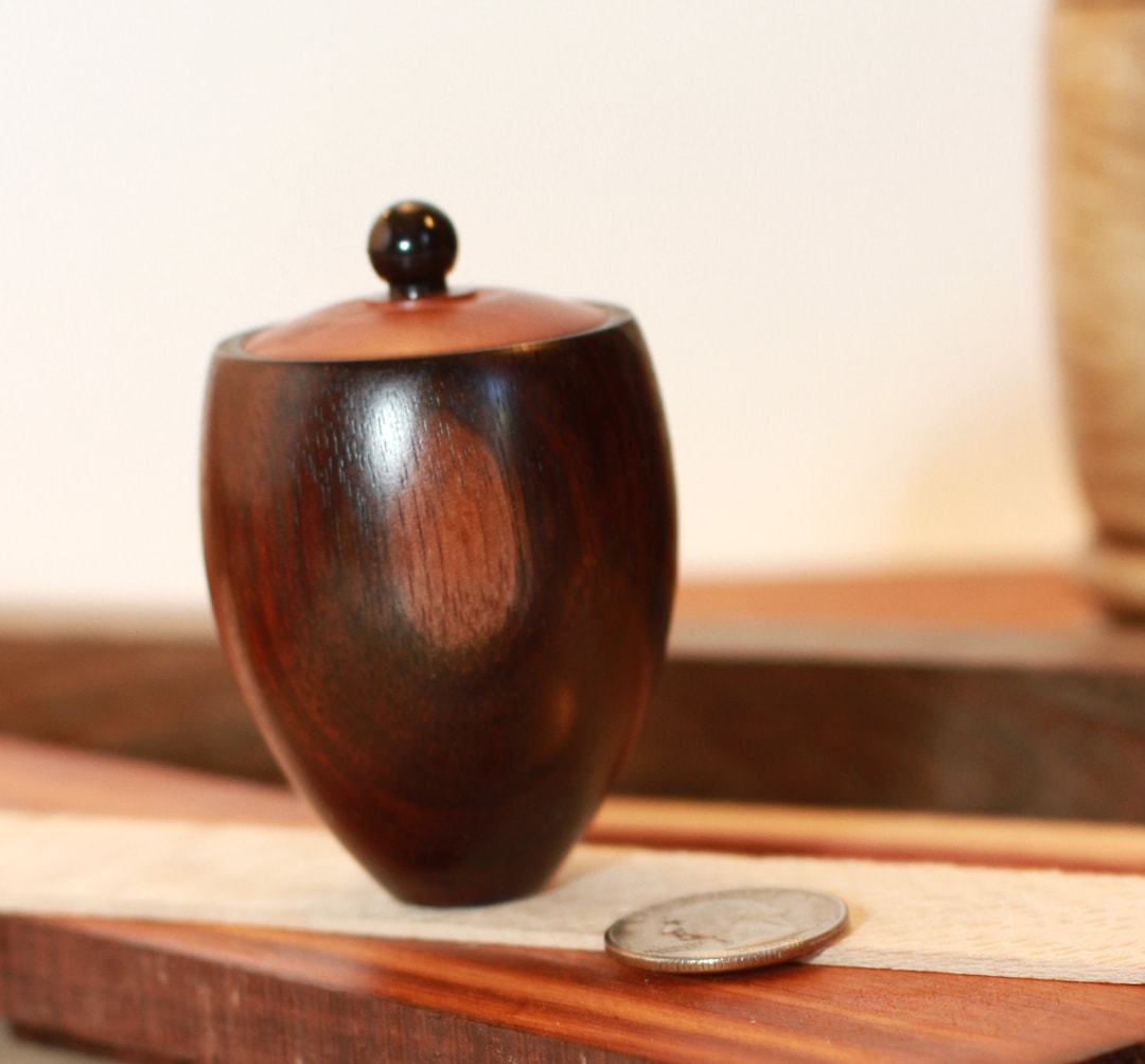 Sabah Ebony Box With European Pearwood Lid and Gabon Ebony Pull - Etsy