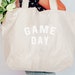 Game Day Canvas Tote Bag, Football Mom, Game Day Bag, Cute Tote Bag ...