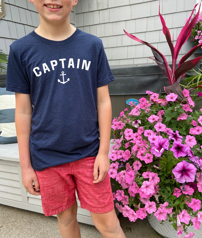 Captain T-shirt Nautical Shirt Kids Graphic Tee Captain Tee - Etsy