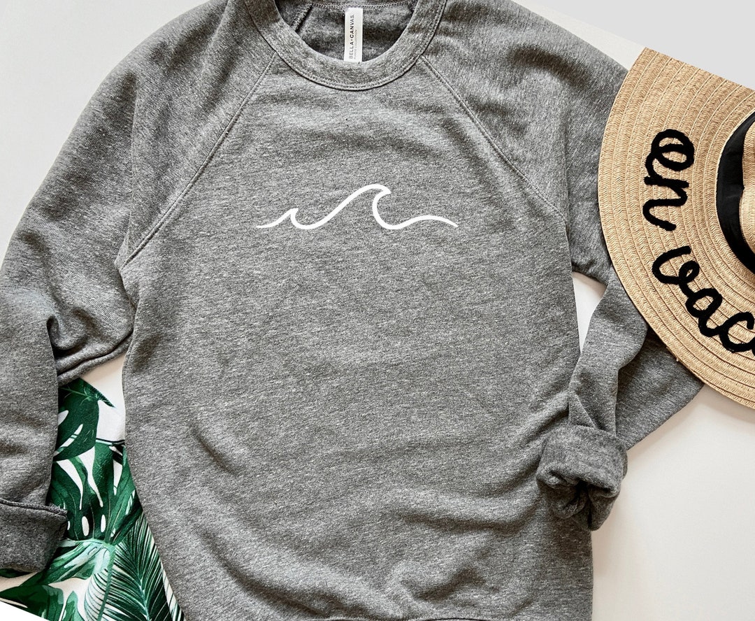 Beach Sweatshirt, Wave Sweatshirt, Aesthetic Clothes, Beach Sweater ...