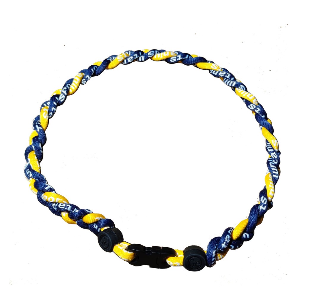 Wholesale 12 Pieces Lot Navy Blue Yellow Baseball Titanium Necklace ...