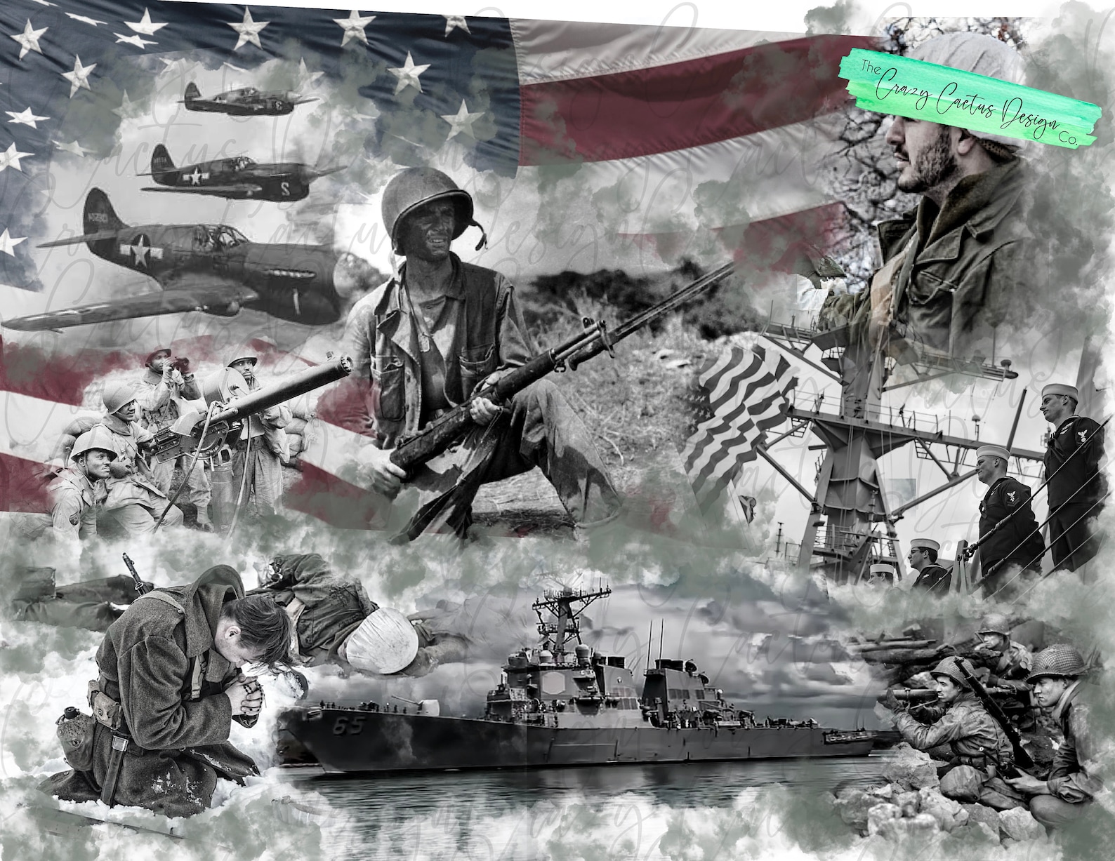 Collage de la Segunda Guerra Mundial para impresión toboganes - Etsy México