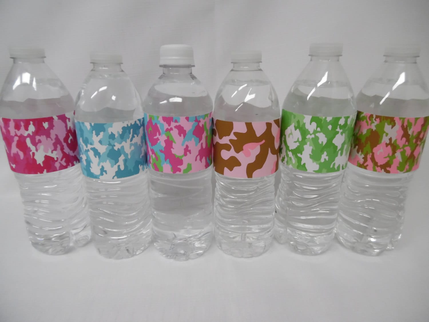 Camouflage Water Bottle Labels W/multi Camo Patterns/colors to - Etsy