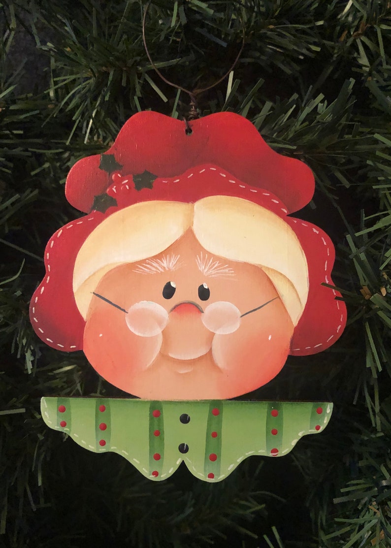 Mrs. Claus Face Ornament - Etsy