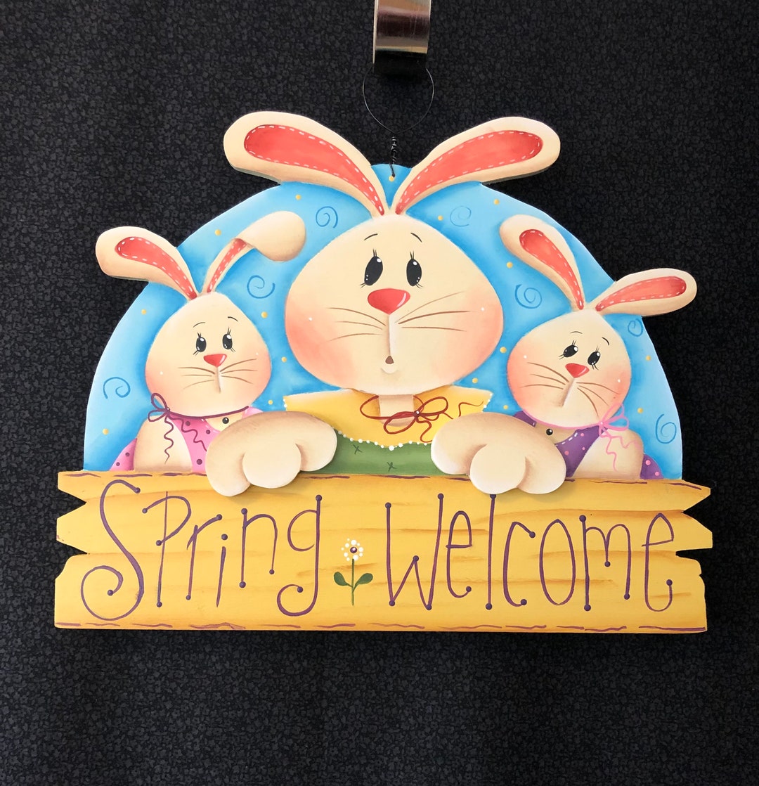 Spring Welcome Sign - Etsy
