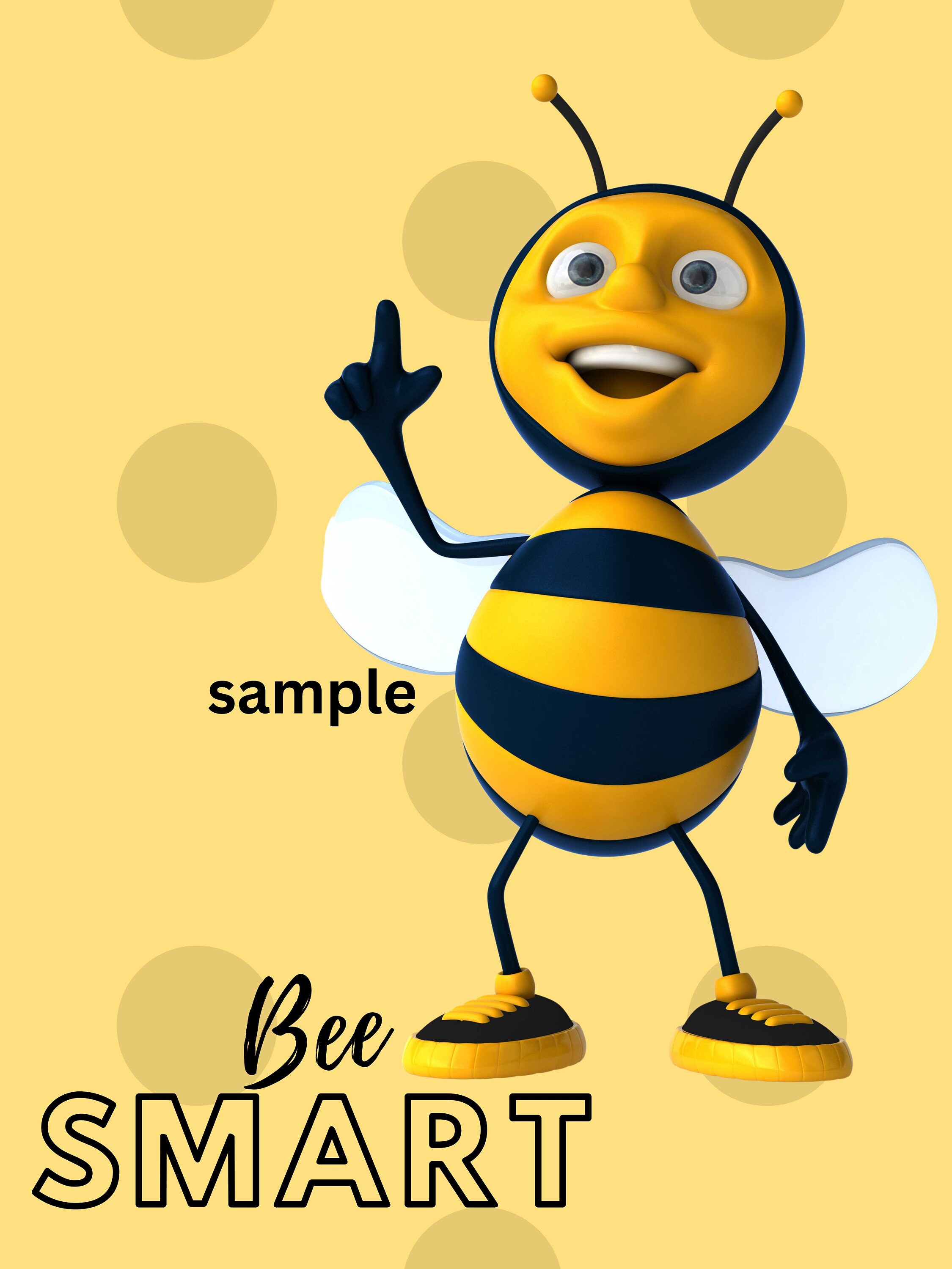 Printable Honey Bee Wall Art - Digital Downloadable Bumble Bee Artwork ...