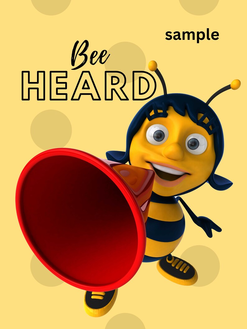Printable Honey Bee Wall Art - Digital Downloadable Bumble Bee Artwork ...
