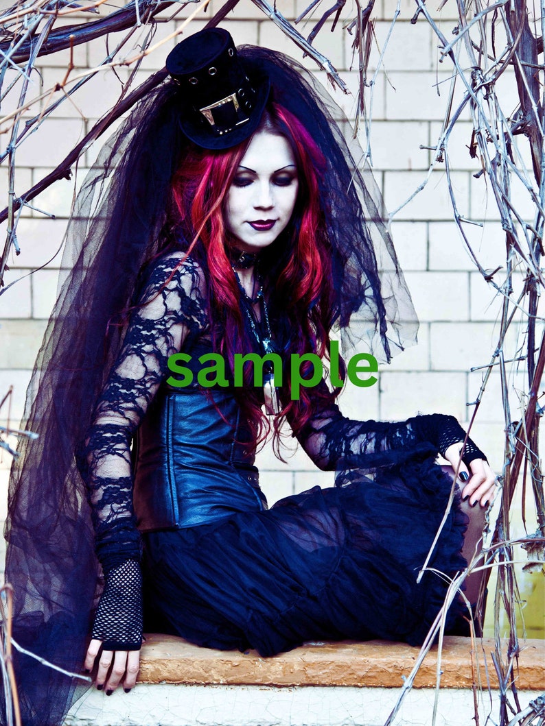 Printable Emo Goth Girl Wall Art Downloadable Gothic Artwork - Etsy