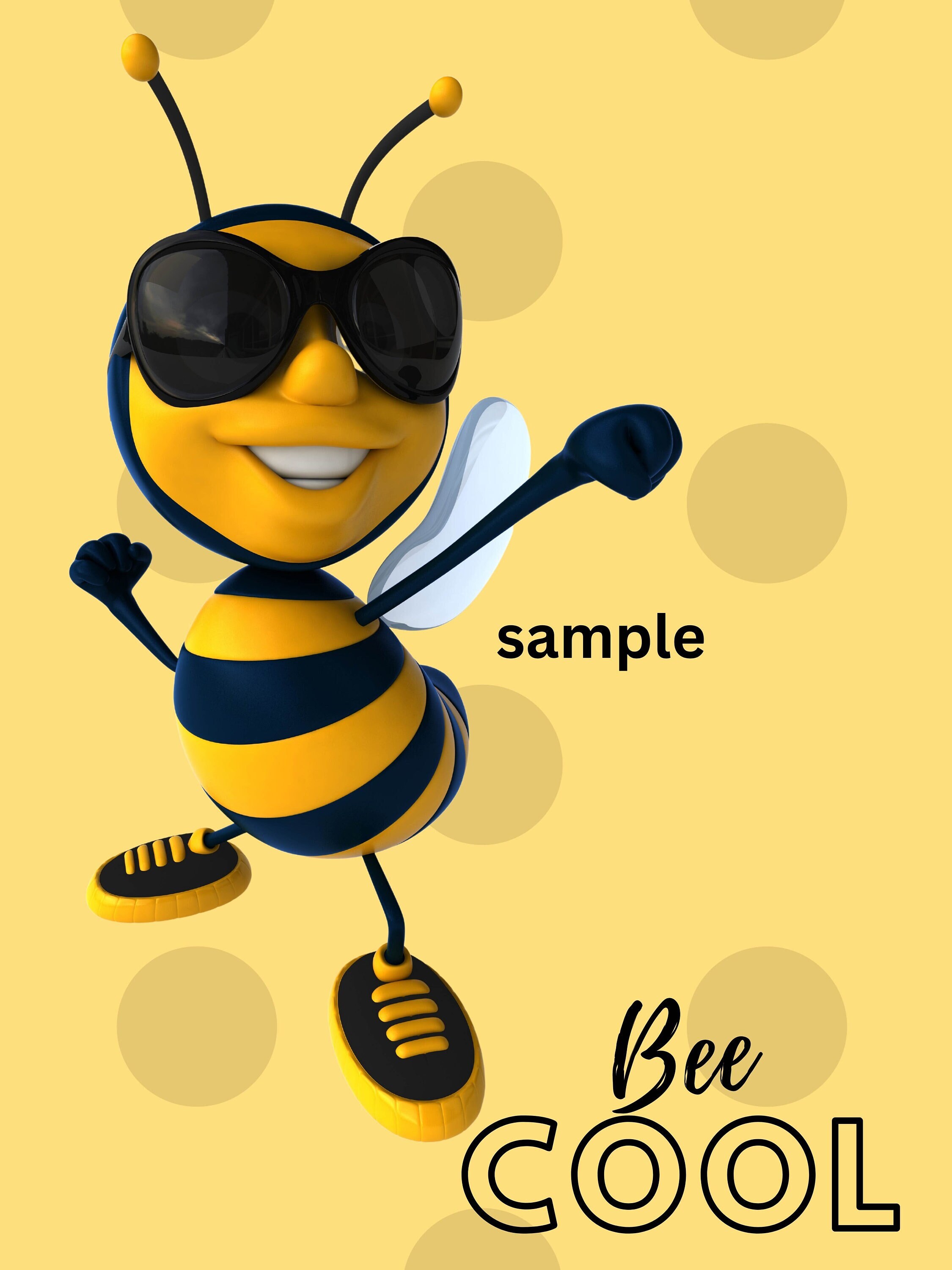 Printable Honey Bee Wall Art Digital Downloadable Bumble Bee Artwork ...
