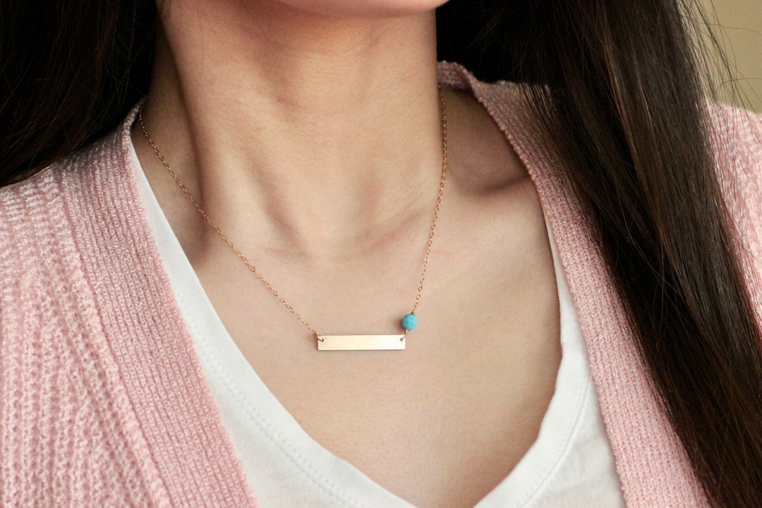 Simple and Beautiful Nameplate Bar Necklace, Perfect for Birthday's ...