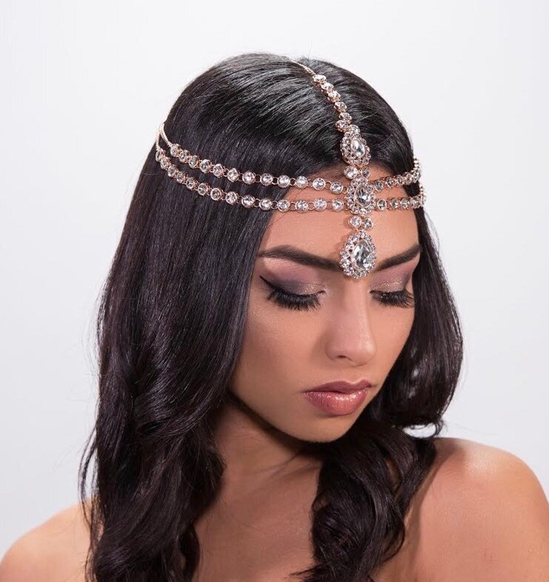 ROSE GOLD Glamorous Head Piece Grecian Goddess Boho ROSE Gold - Etsy