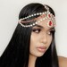 Red Ruby Rhinestone Silver Hair Jewelry Goddess Wedding - Etsy