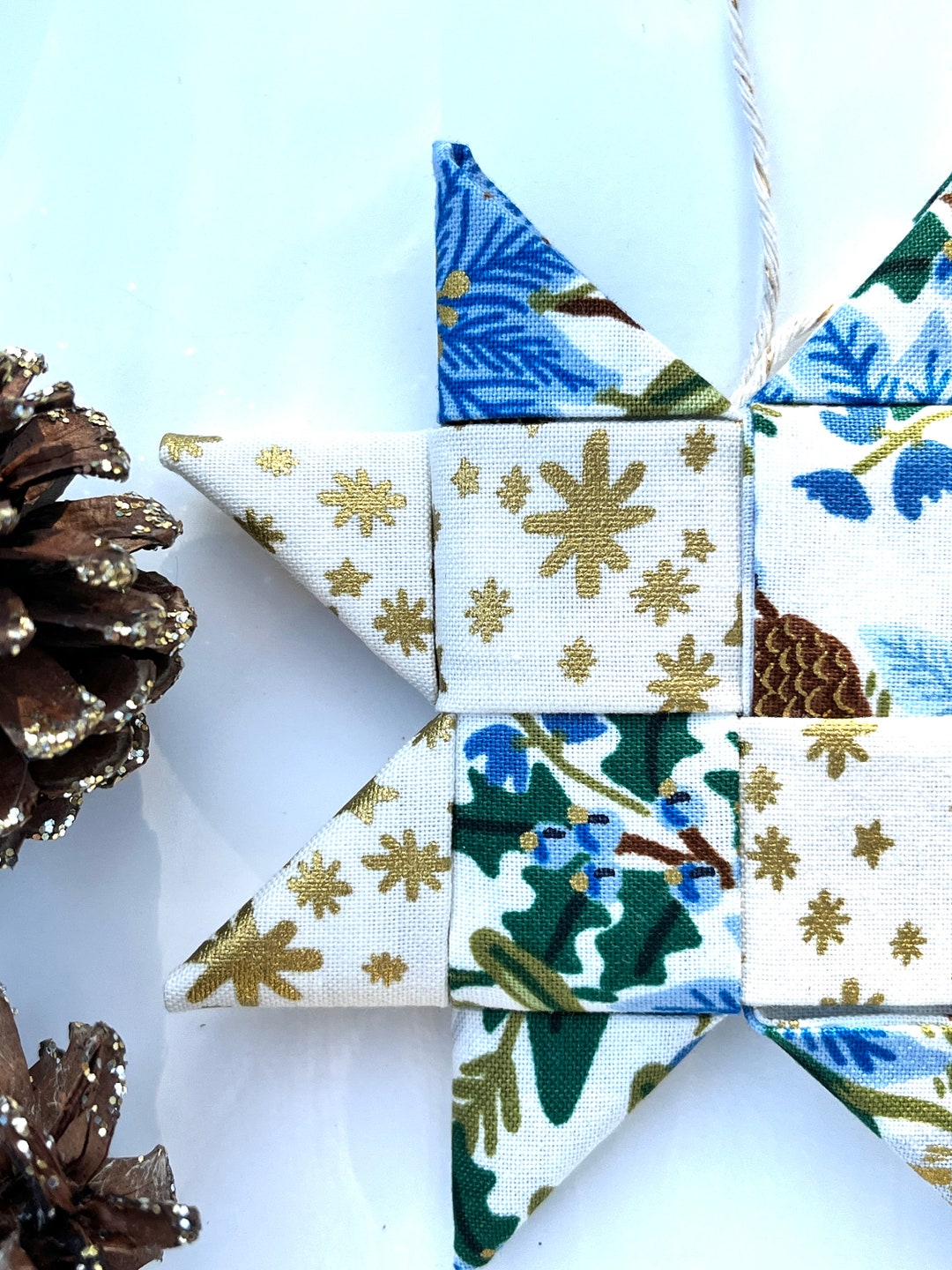 Holiday Ornaments Scandinavian Star Fabric Ornament Christmas Star ...