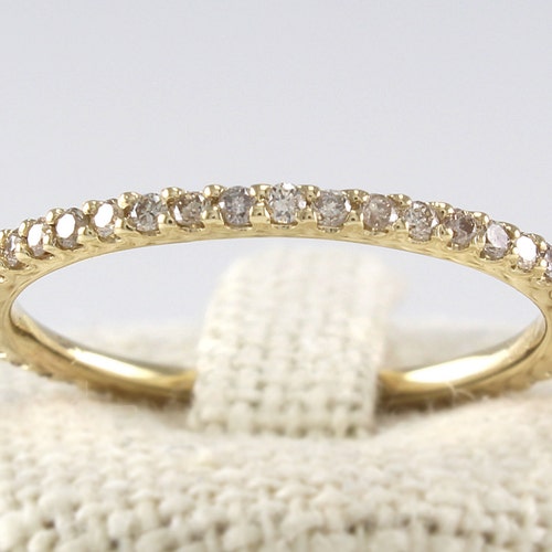 Thin Diamond Wedding Band Diamond Eternity Band Diamond - Etsy