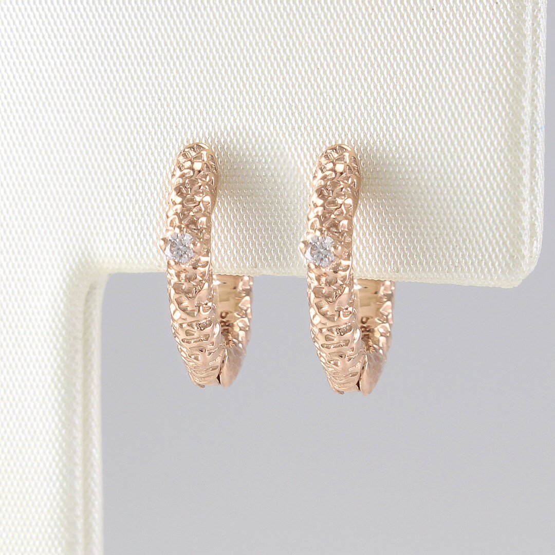 Huggie Hoops Diamond, Gold Diamond Huggies, Small Diamond Huggies ...