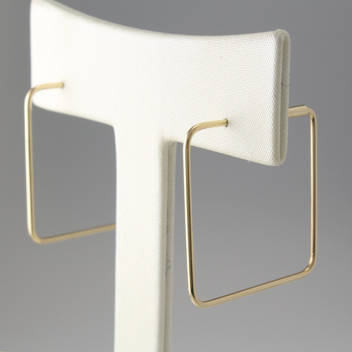 Gold Hoop Earrings 14K Gold Square Hoop Earrings 14K - Etsy